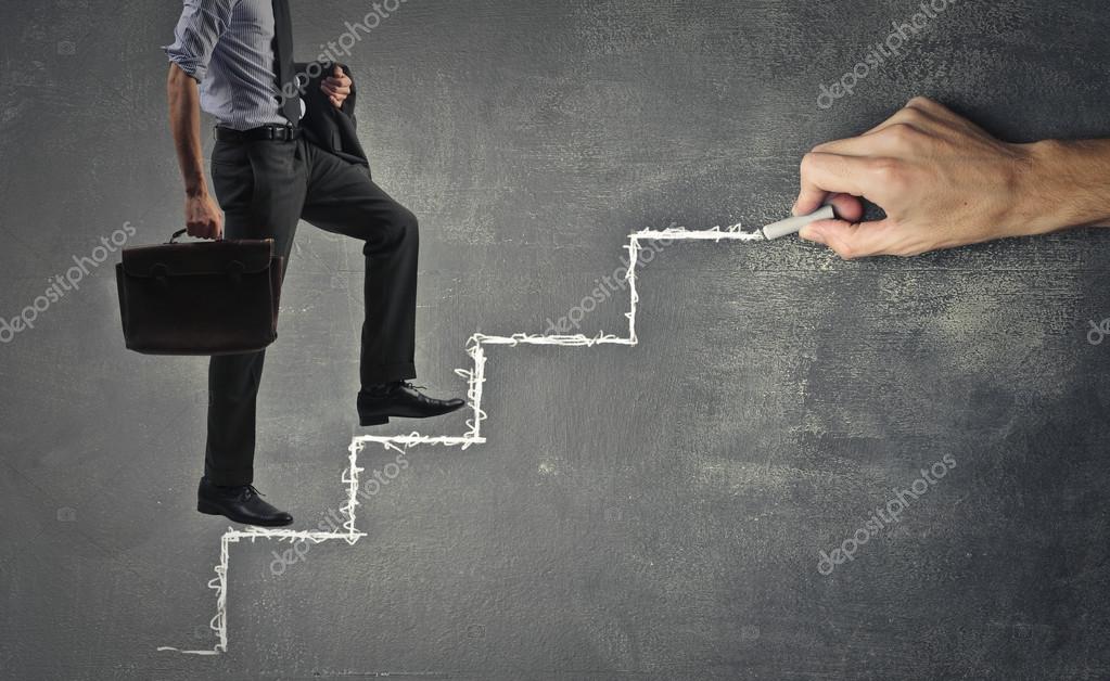 Businessman going up — Stock Photo © olly18 #100992958