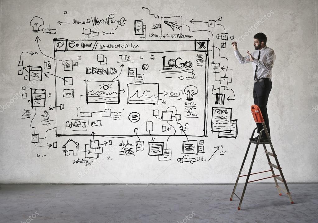 Man designing a website Stock Photo by ©olly18 109844562