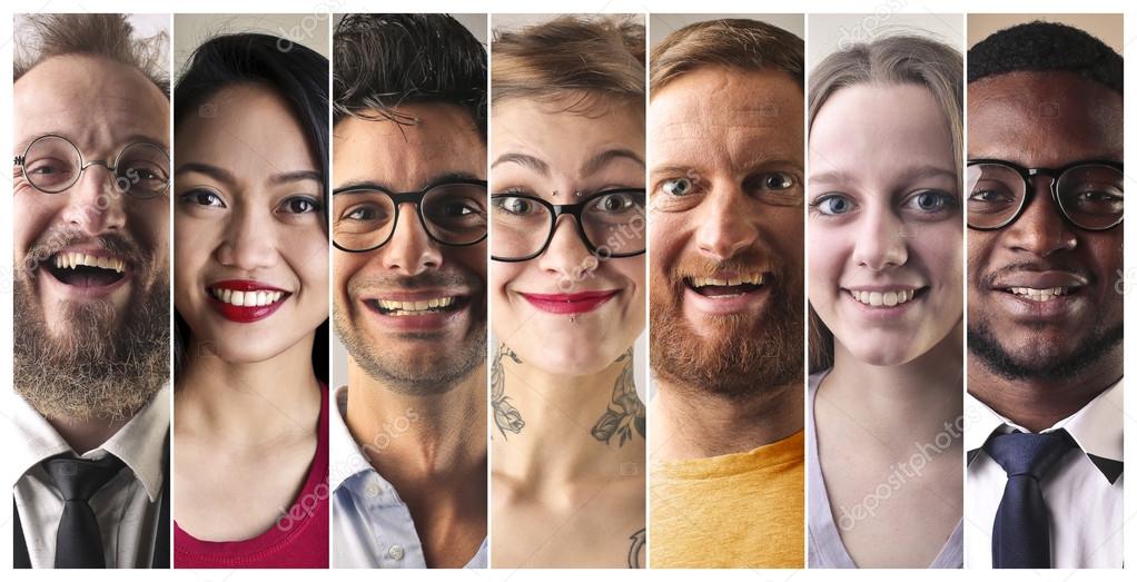 Happy people smiling Stock Photo by ©olly18 109847818