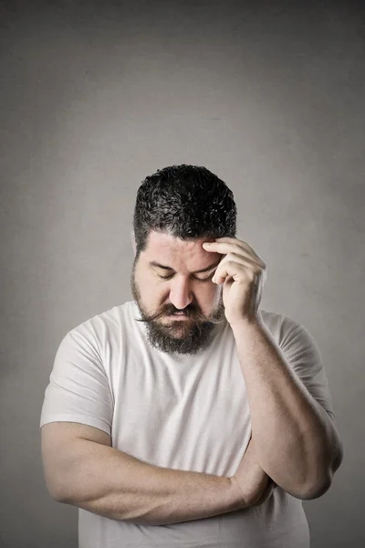 Sad fat man Stock Photos, Royalty Free Sad fat man Images | Depositphotos