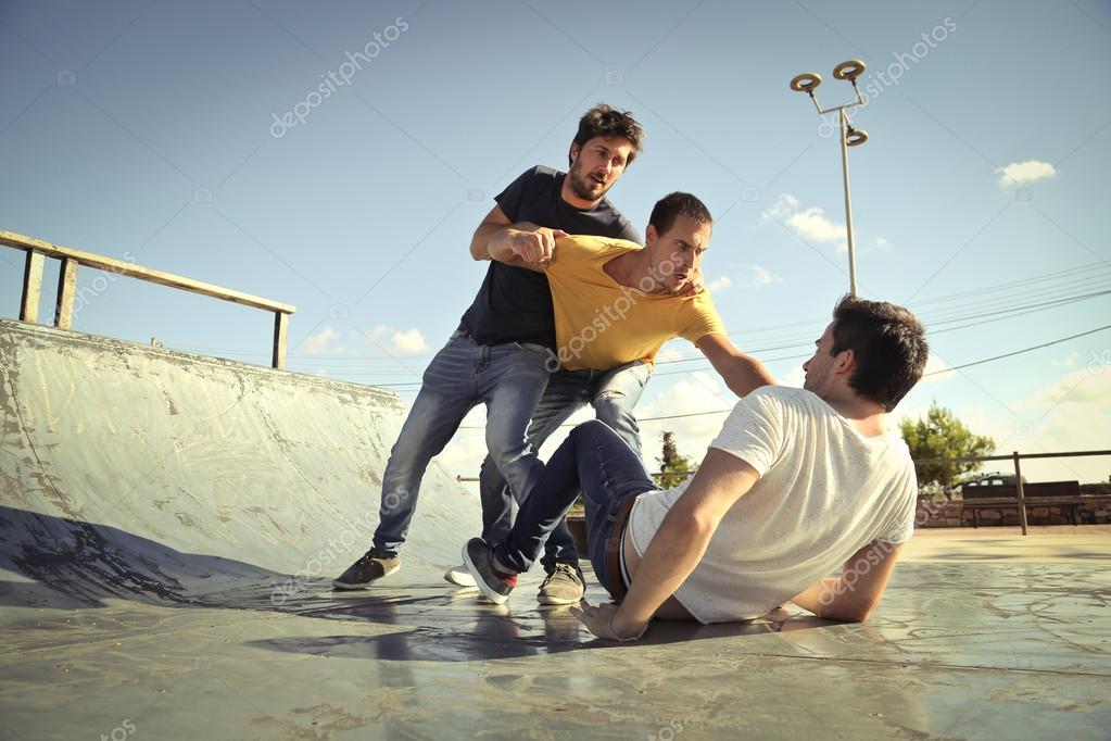 Three Men Arguing