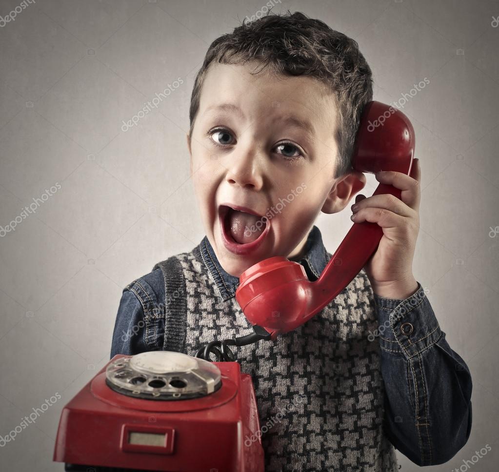 Llamando por teléfono: fotografía de stock © olly18 #94934504 ...