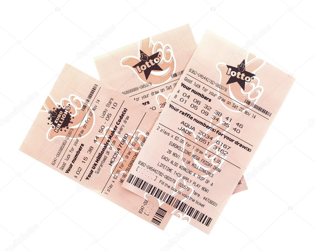 Lottery Ticket on a white background — Stock Editorial Photo ...