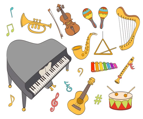 Different kinds of musical instruments Stock Vector Image by ...
