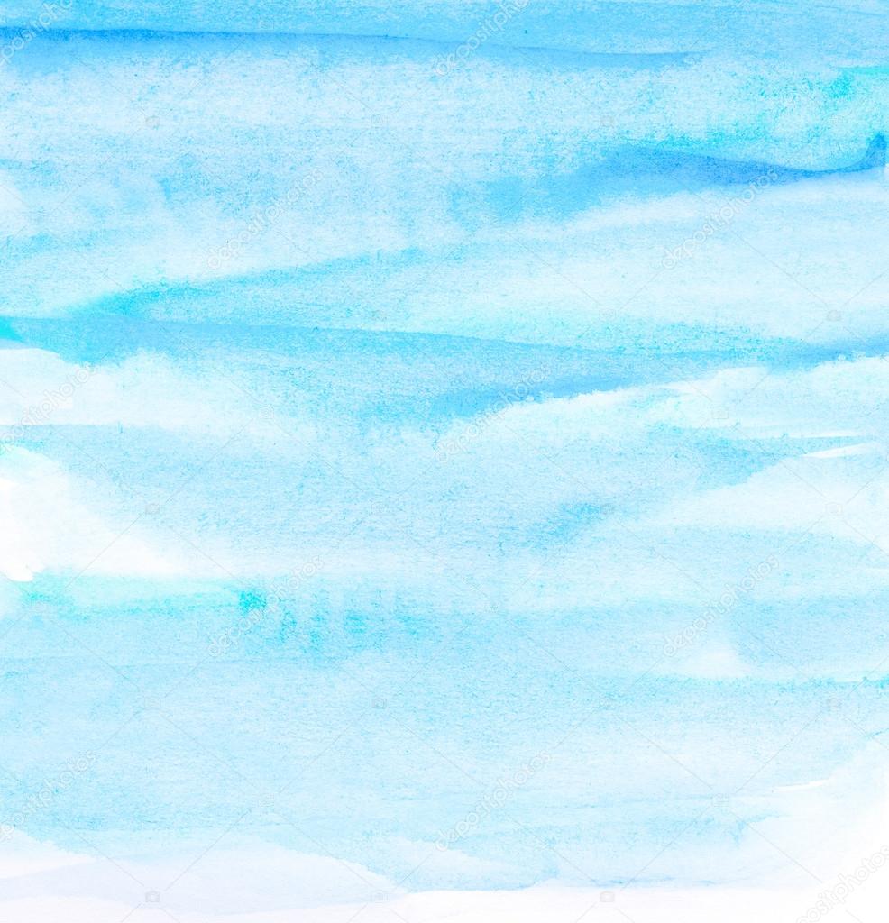 Abstract background with watercolor blue brush strokes Stock Photo by ...