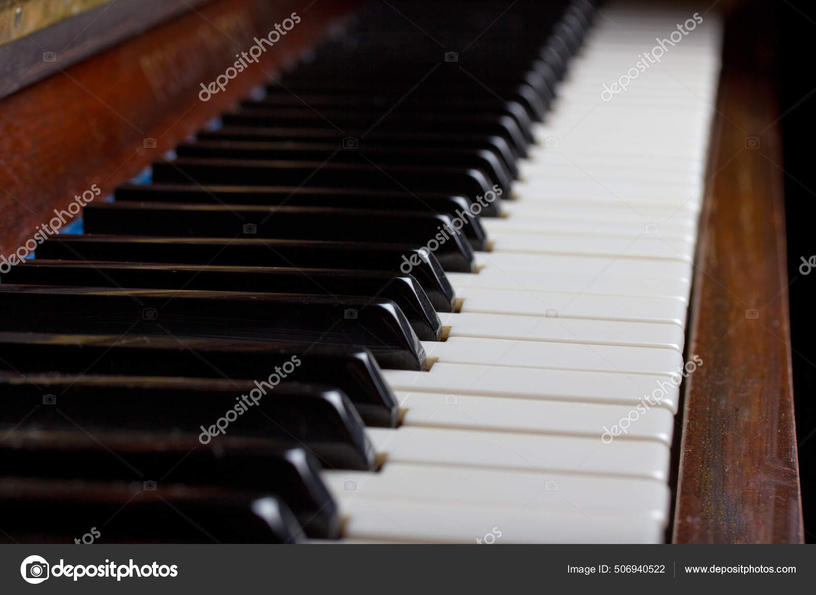 Old Piano Keys Acoustic Classical Musical Instrument — Stock Photo ...