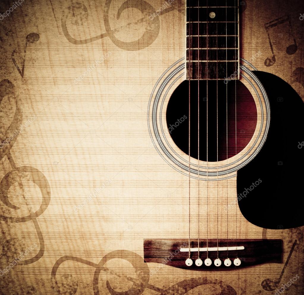 Fundo musical com guitarra — Foto © flowerstock #81156732