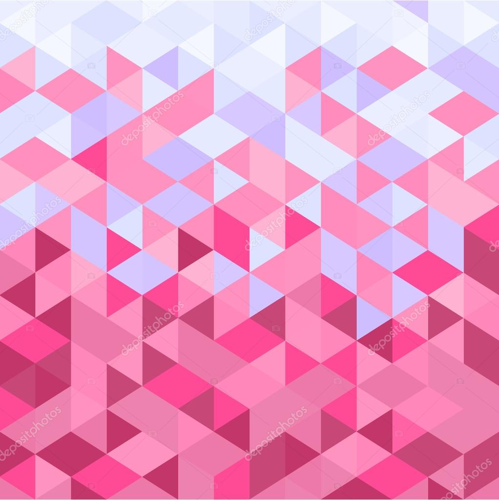 Pink and purple geometric background. triangular pattern. vector Stock ...