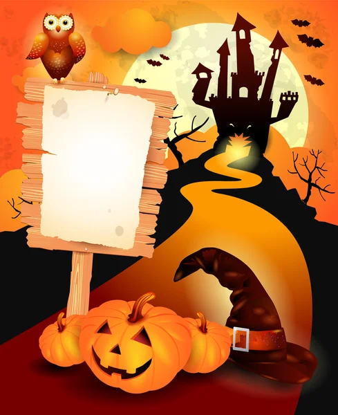 Halloween background with sign Stock Vector Image by ©LuisaVenturoli ...