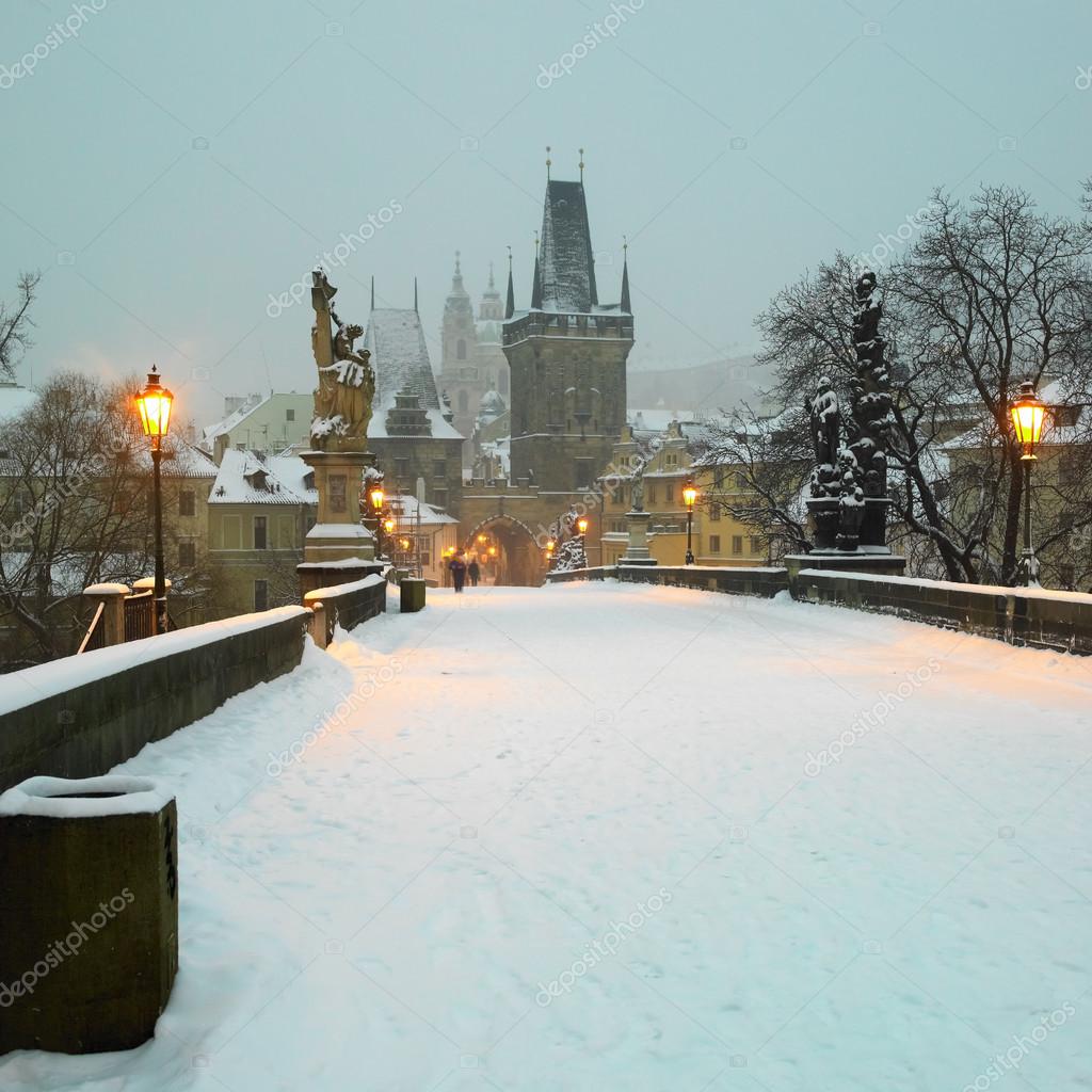 Charles Bridge Prague Winter