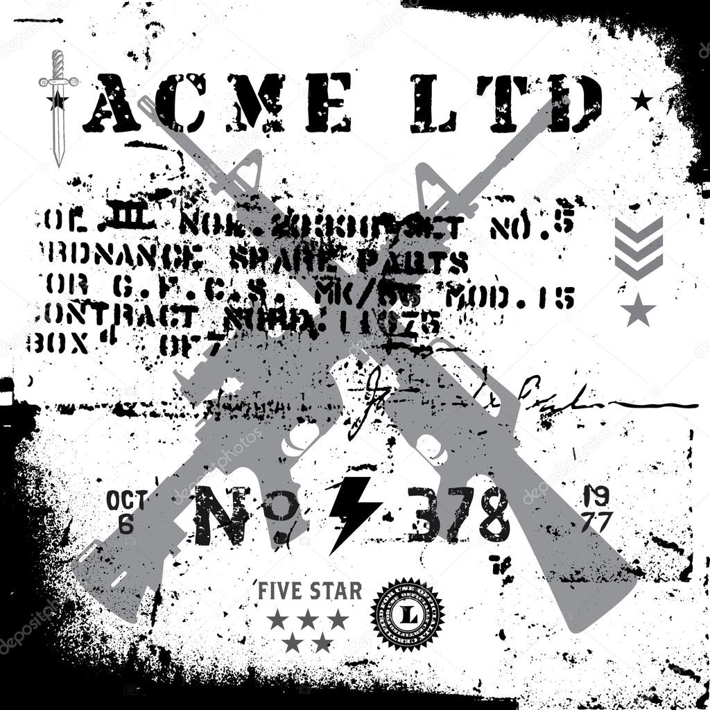 Vector Distressed Military Background Stock Vector Image by ...