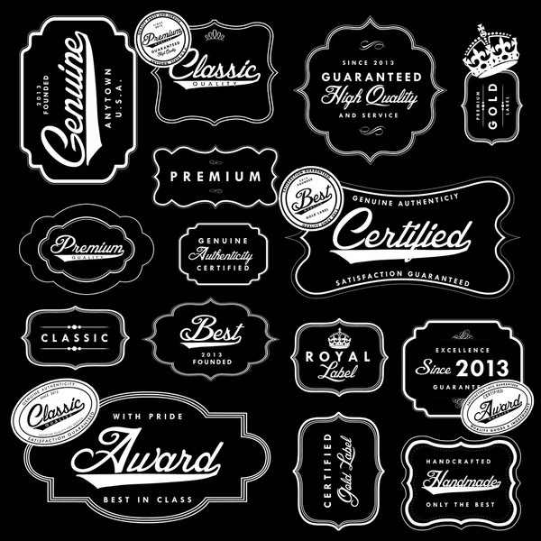 Vector Distressed Label Set — Stock Vector © createfirst #19844441