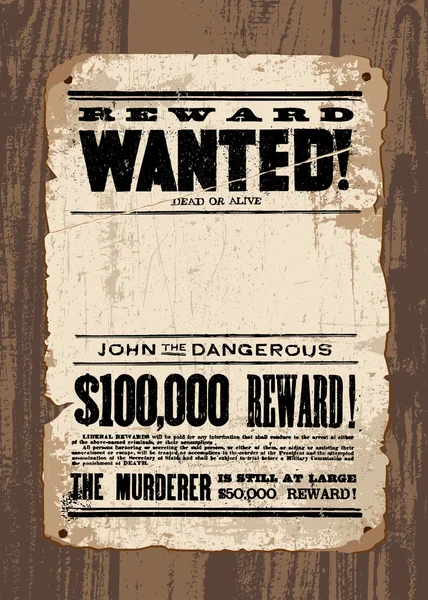 Wanted poster images vectorielles, Wanted poster vecteurs libres de ...