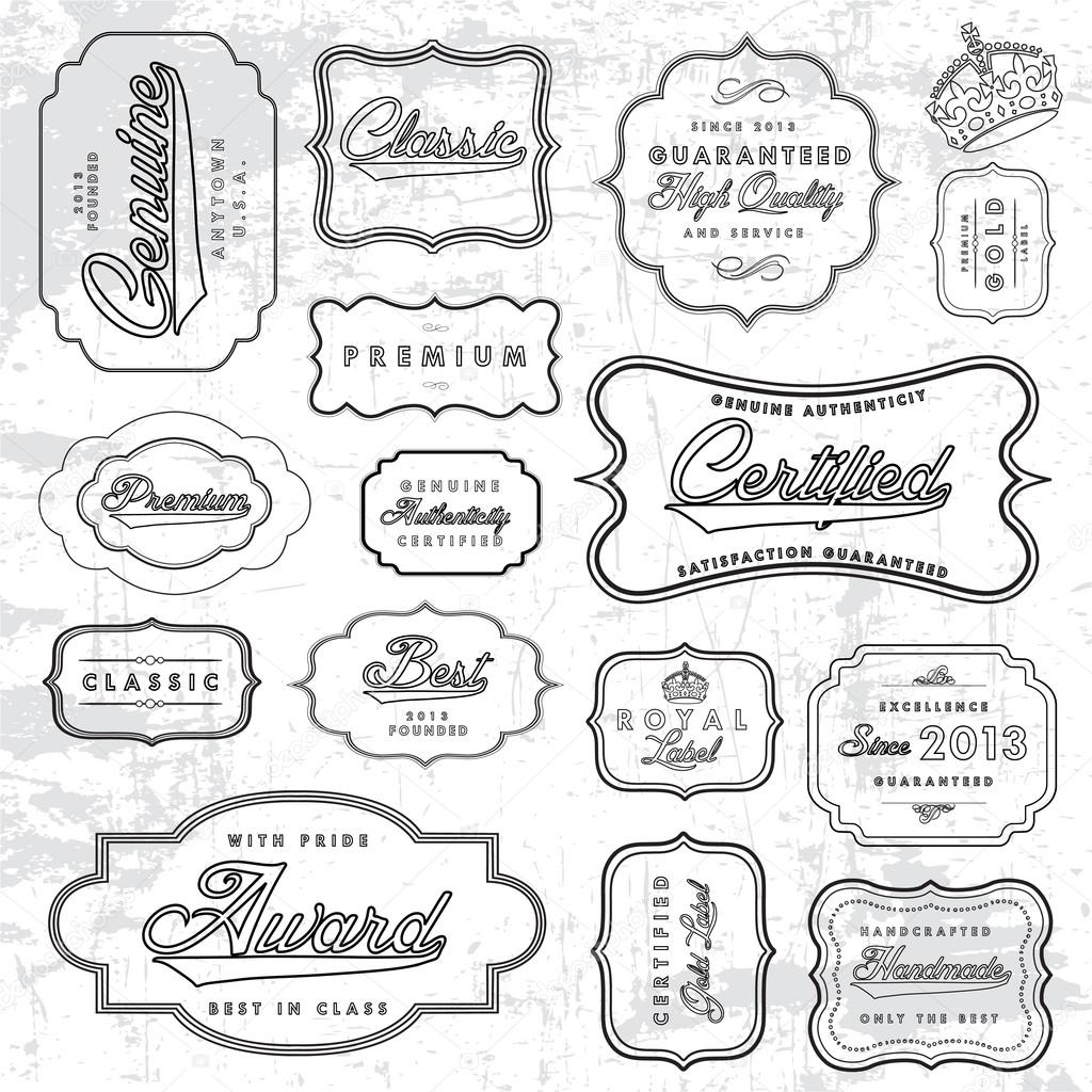 Vector Retro Label Set — Stock Vector © createfirst #68457993