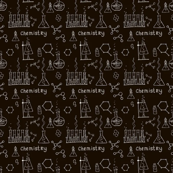 Seamless science laboratory vector background — Stock Vector ...