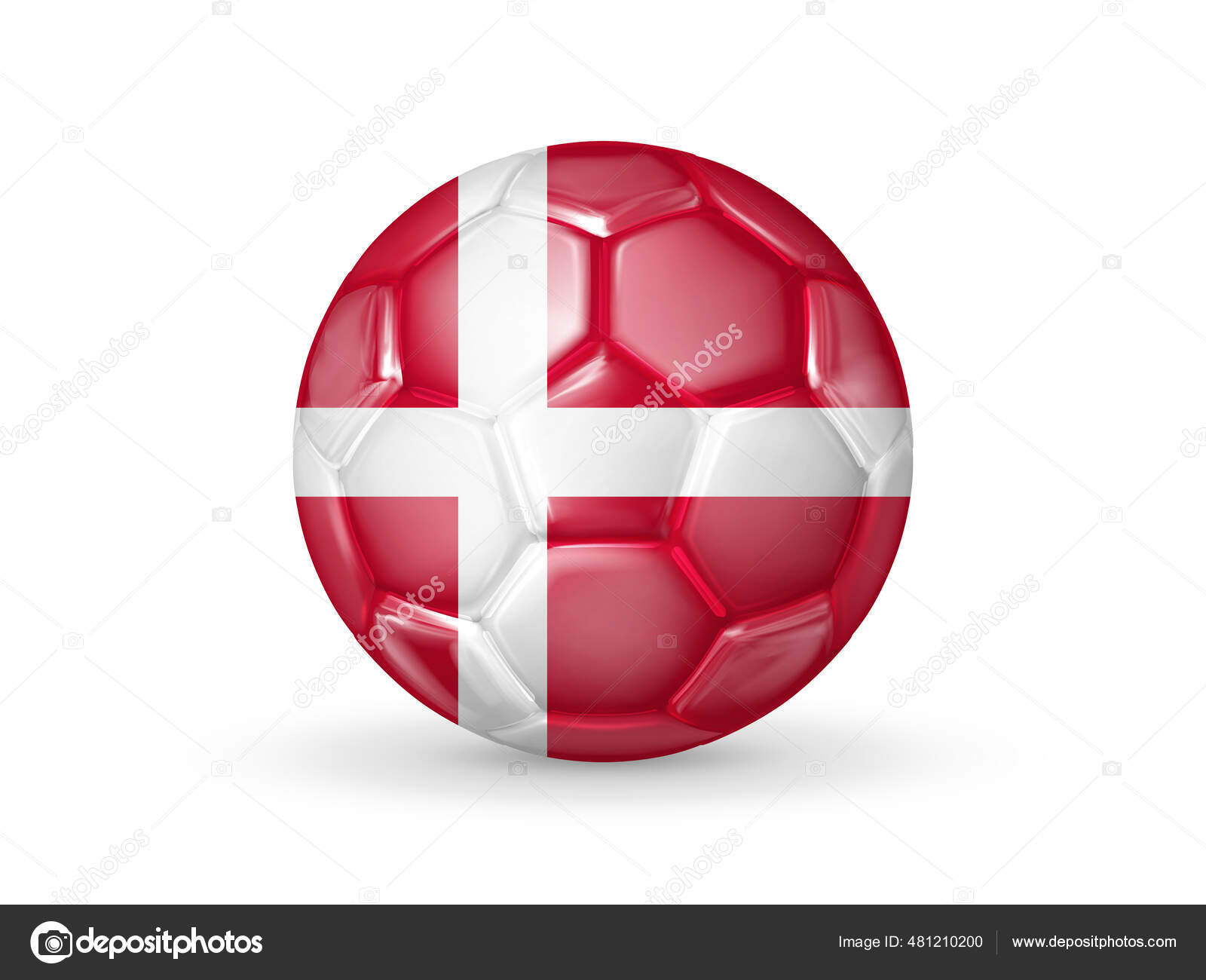 Soccer Ball Denmark National Flag Danish National Football Team Concept ...