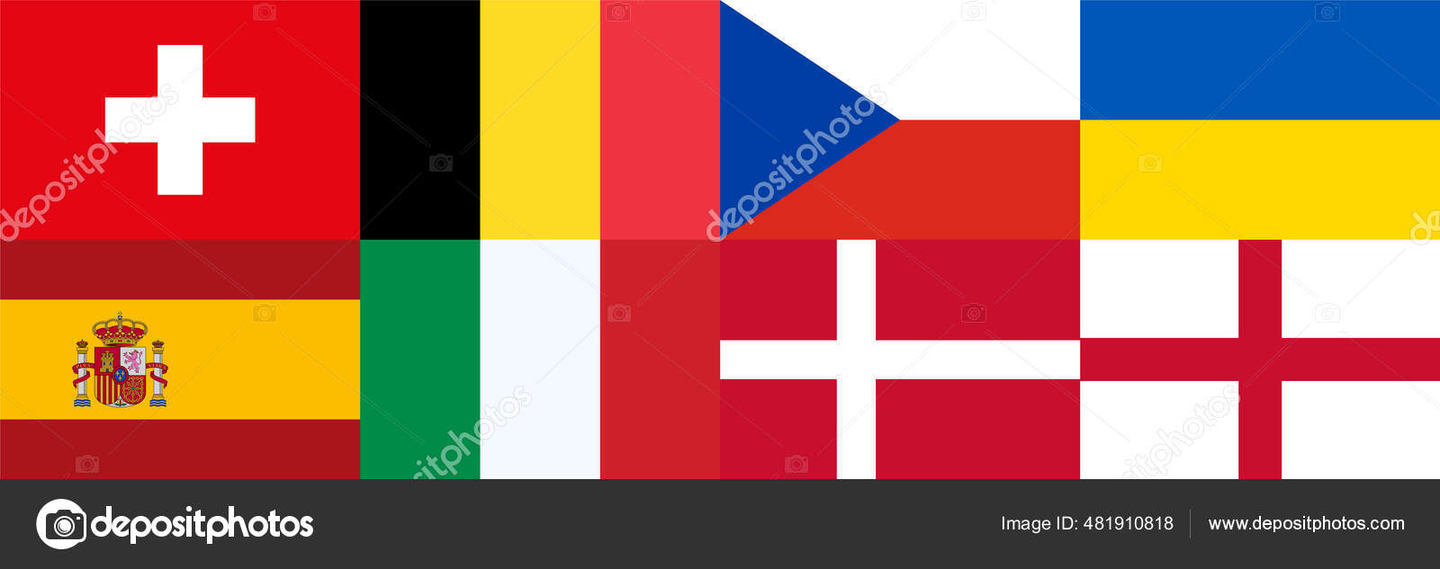 Flags Countries Participating European Football Championship 2020 ...