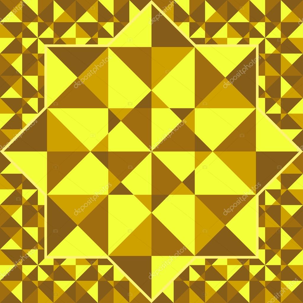 Golden pattern of geometric shapes of triangles. Stock Vector by ...