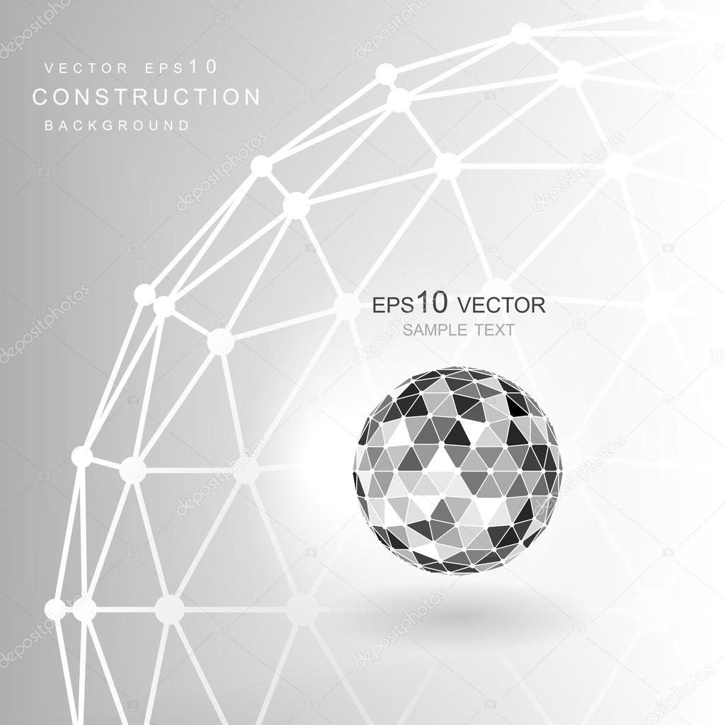 Wireframe polyginal sphere Stock Vector Image by ©ivn3da #76012881
