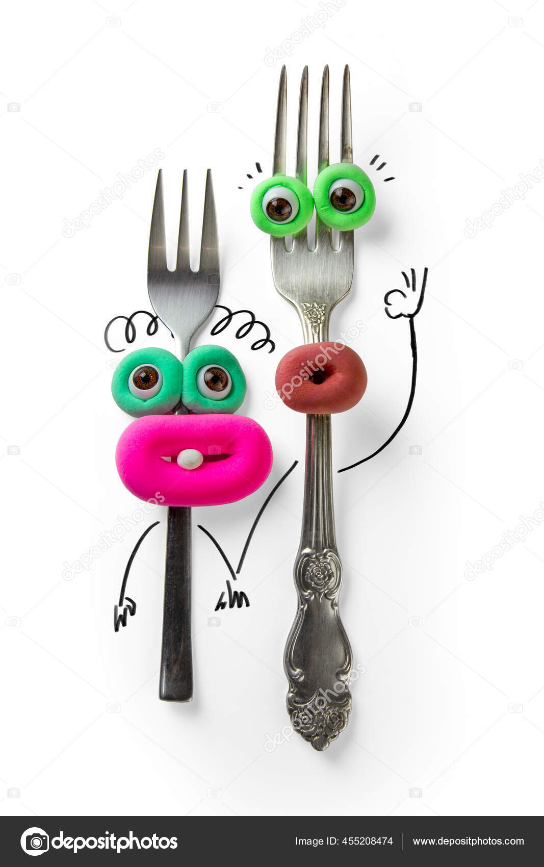 Cartoon Fork With Face