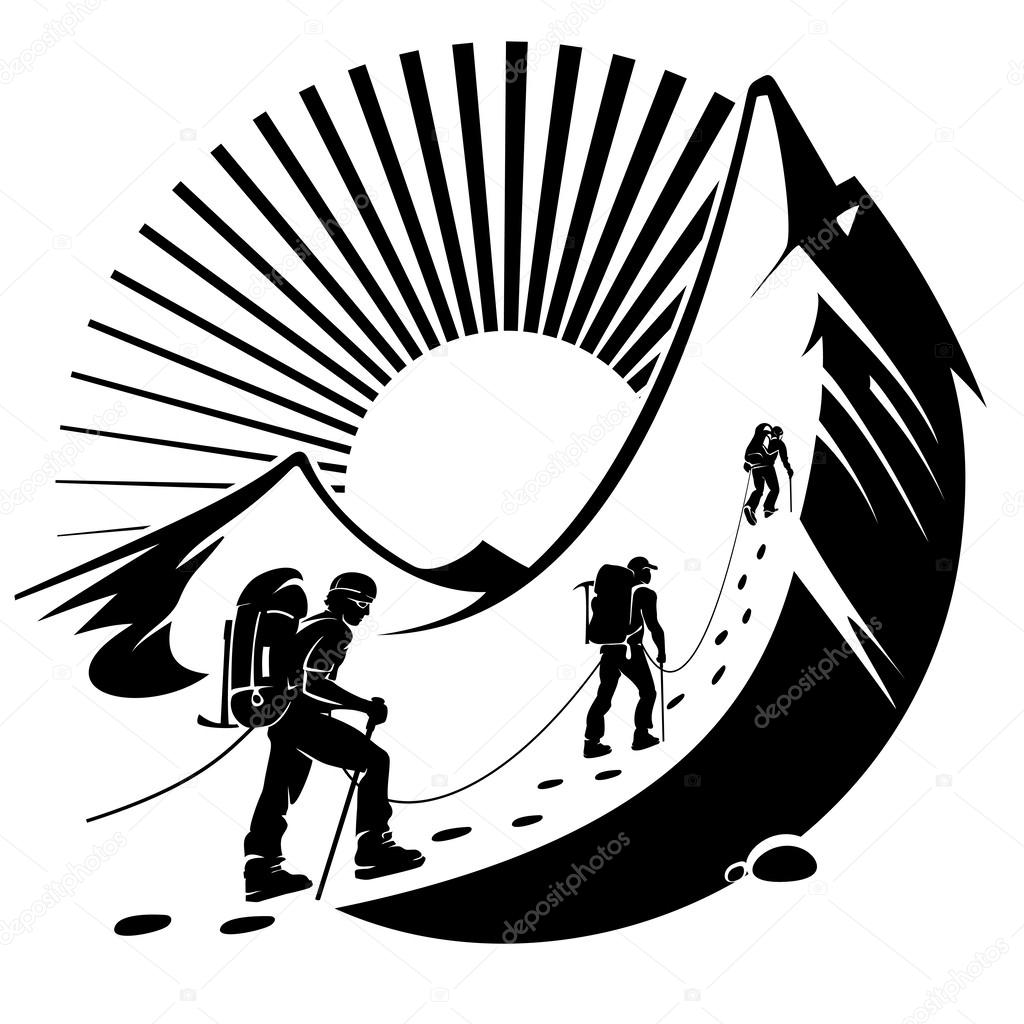 Mountain Climbing Vector