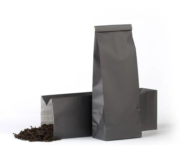 Empty black coffee packages Stock Photo by ©peshkov 147222469