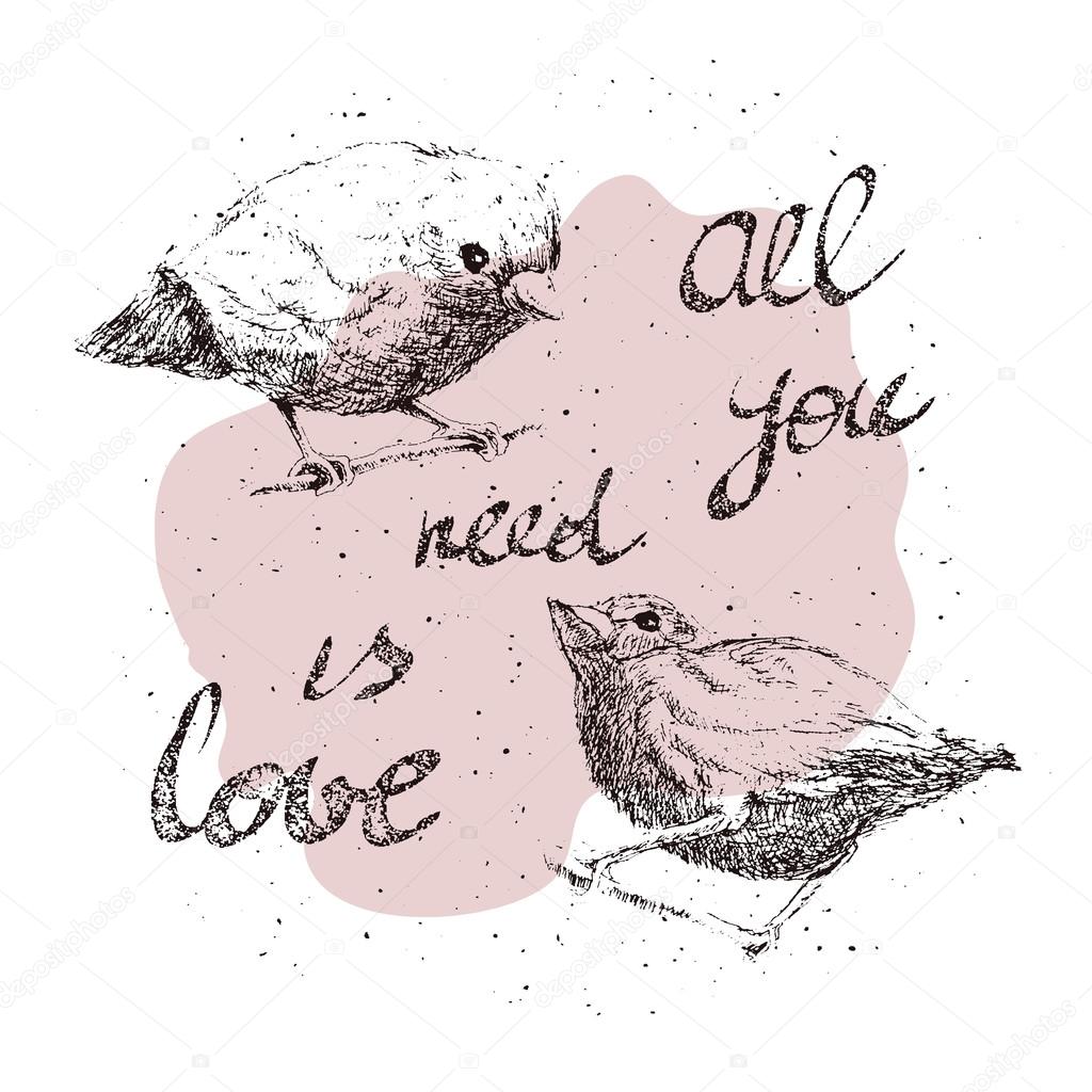 Couple of sparrow Stock Vector Image by ©DIDDLE #104849936