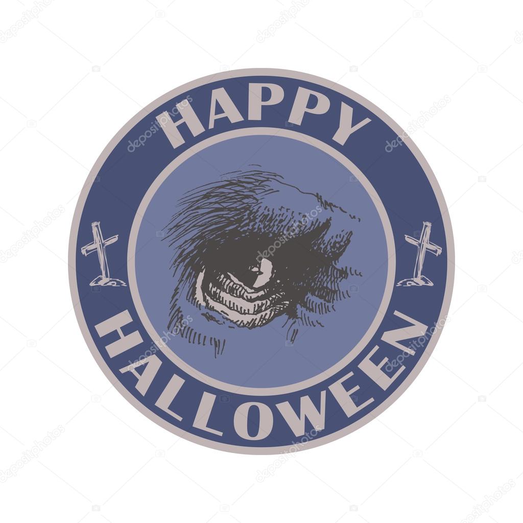 Hand drawn sign. Halloween. Vector illustration eps8 Stock Vector Image ...