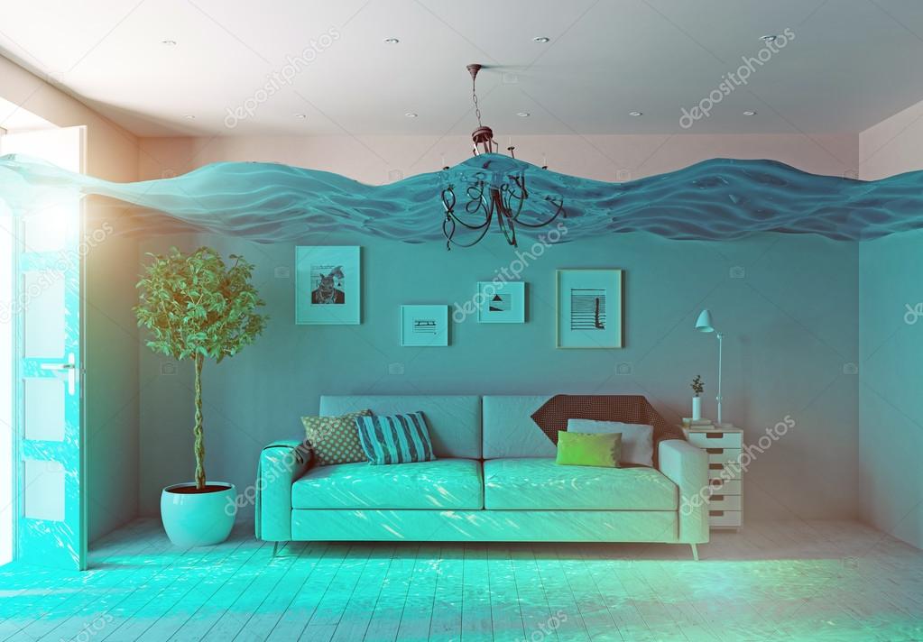 Flooded Living Room