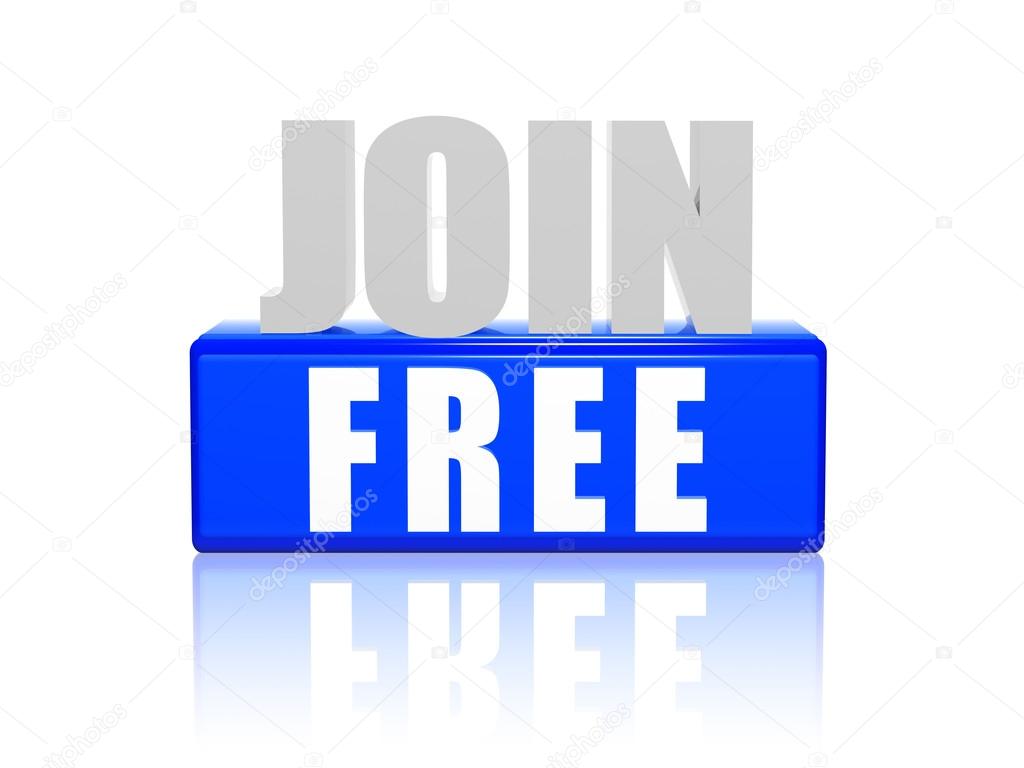 Join free in 3d letters and block Stock Photo by ©marinini 99899028