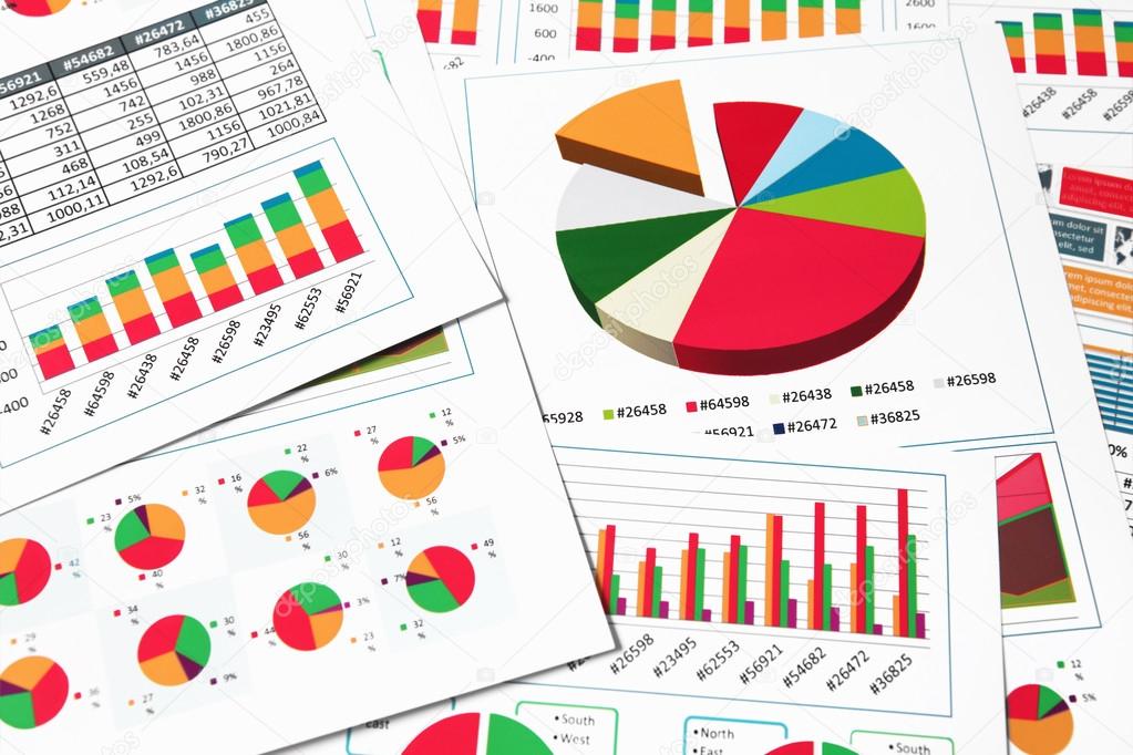 Paper charts, graphs and diagrams Stock Illustration by ©nataliia ...