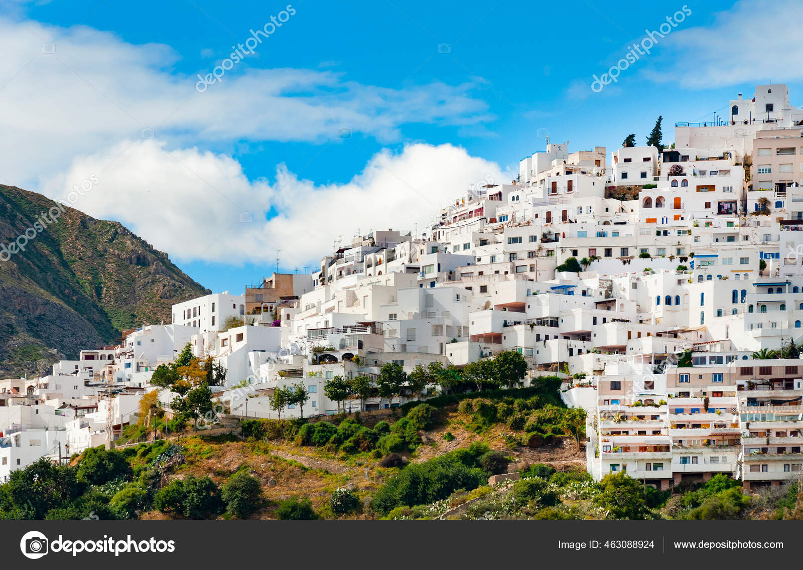 Vista Parcial Mojácar Pueblo Mojácar Almería Andalucía España ...