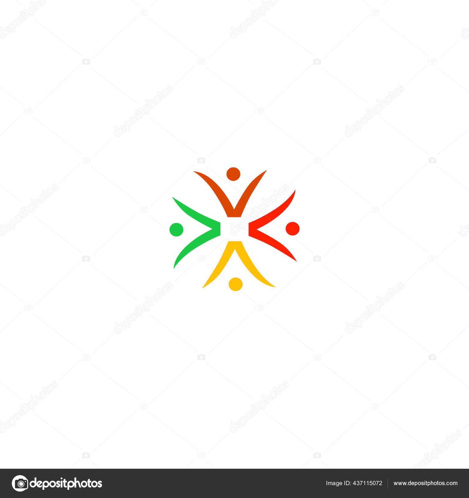 People Sign Symbol Art Artwork Logo Isolated White Stock Vector Image ...