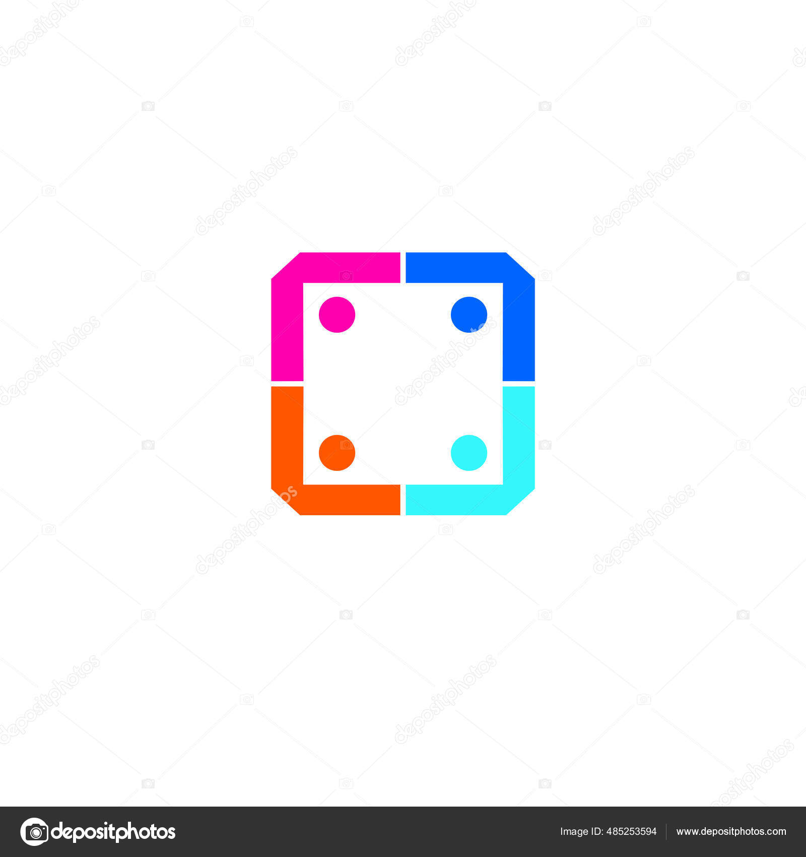 People Together Square Colorful People Together Stock Vector by ...