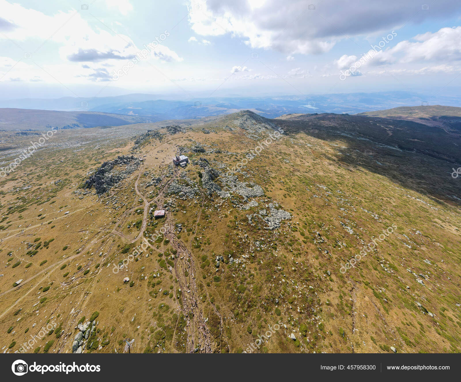 Aerial Panorama Cherni Vrah Peak Vitosha Mountain Sofia City Region ...