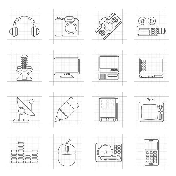 Computer equipment and periphery icons Stock Vector Image by ©stoyanh ...