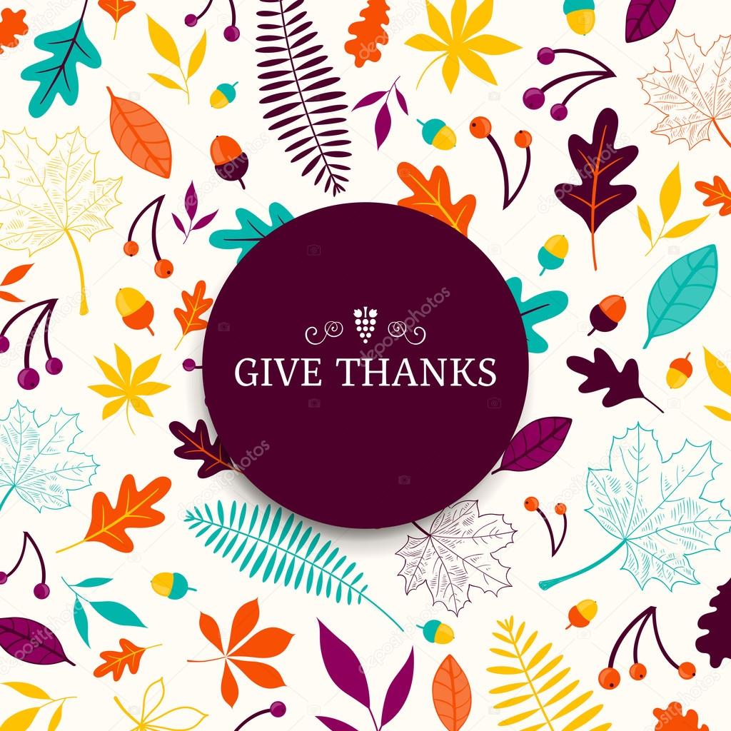 Vector Thanksgiving Design Stock Vector by ©ramonakaulitzki 121381072