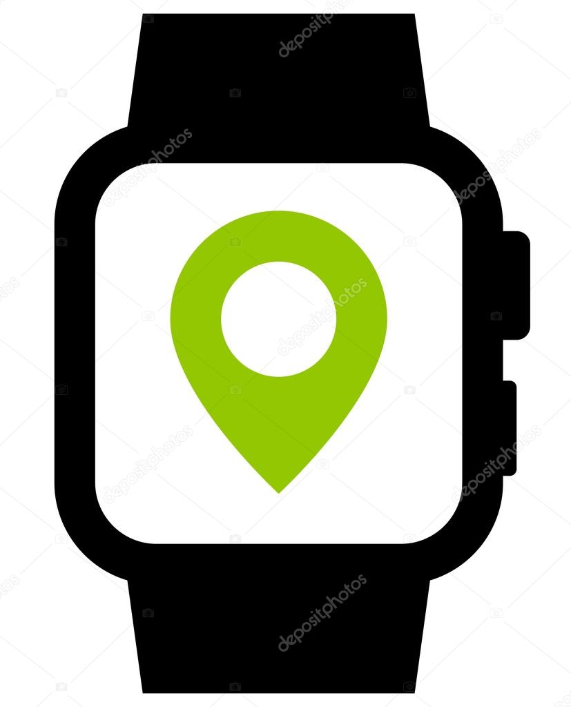 Current location in smartwatch icon Stock Vector Image by ©furtaev ...