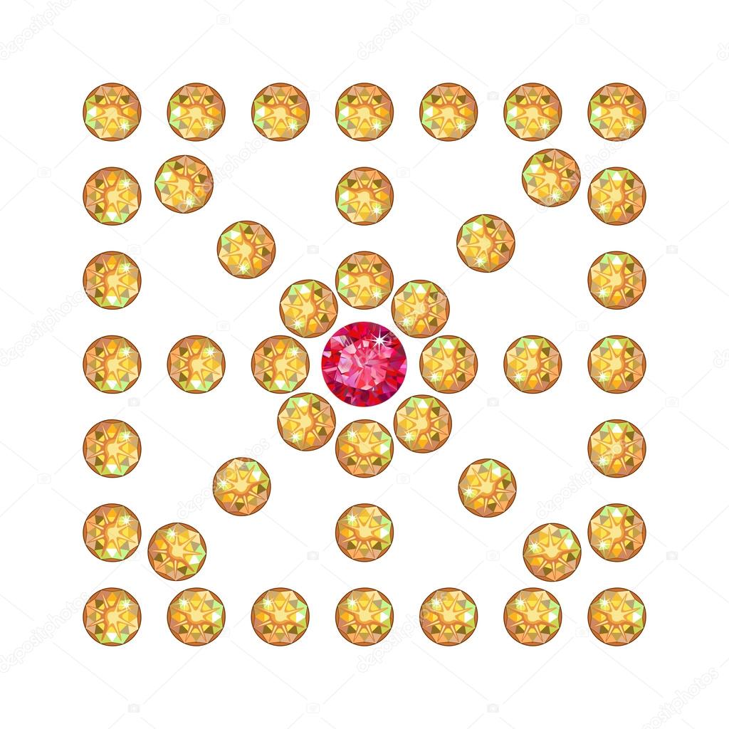 Diamond & ruby square decor Stock Vector Image by ©arlatis #104664892