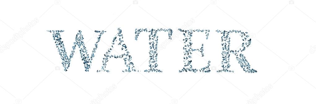 Lettering water made of bubbles — Stock Photo © Taden1 #105951388