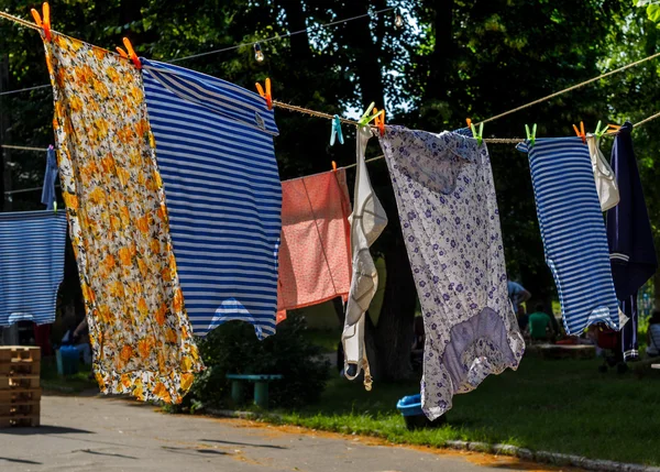 Drying clothes outside — Stock Photo © lucidwaters #10847882