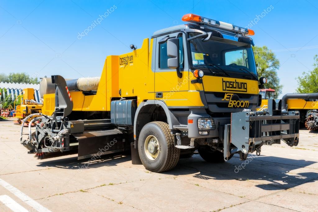 Machine for cleaning the runway. Equipment for maintenance of the ...