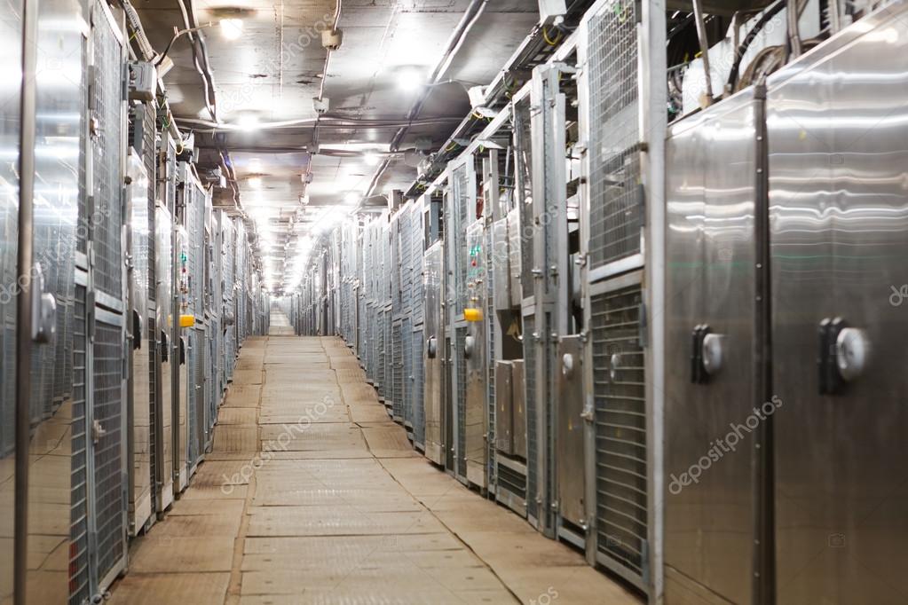 Electric boxes corridor of industrial building Stock Photo by ©nikkytok ...