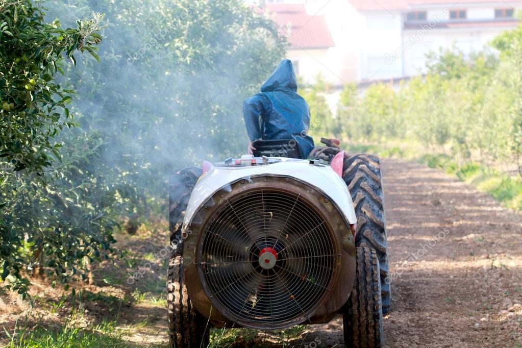 Air blast sprayer with a chemical insecticide — Stock Photo ...