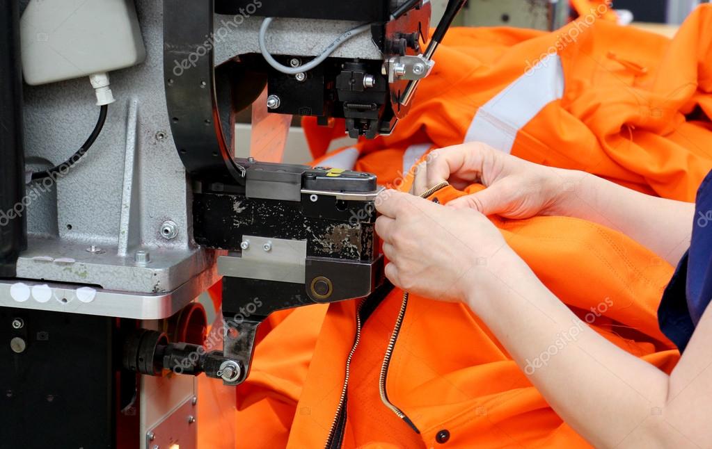 Female worker on textile production industry Stock Photo by ©nehruresen ...