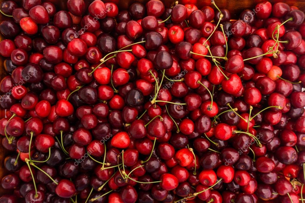 Sweet cherry. cherry background Stock Photo by ©ewastudio 120297054