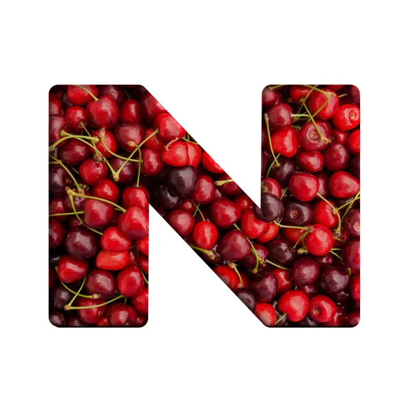 Cherry letter A. Cherry alphabet — Stock Photo © ewastudio #92586460