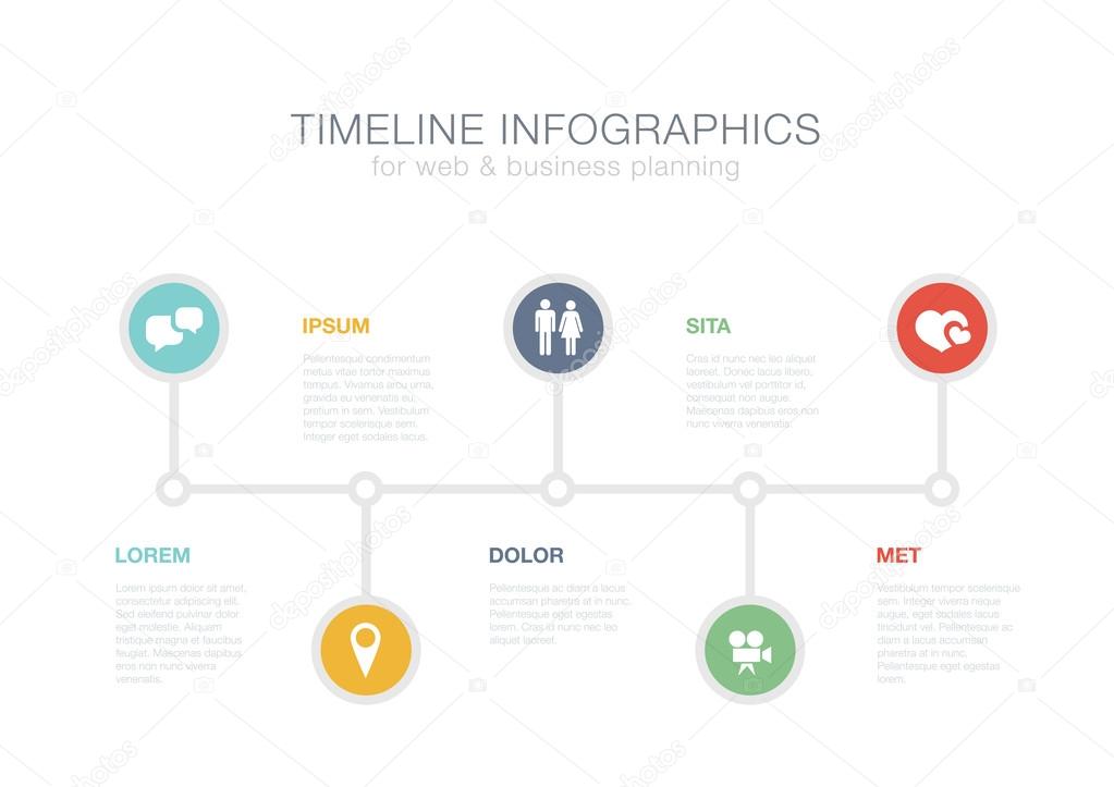 Timeline Infographics vector design template for financial repor ... Timeline Infographics vector design template for financial repor ...