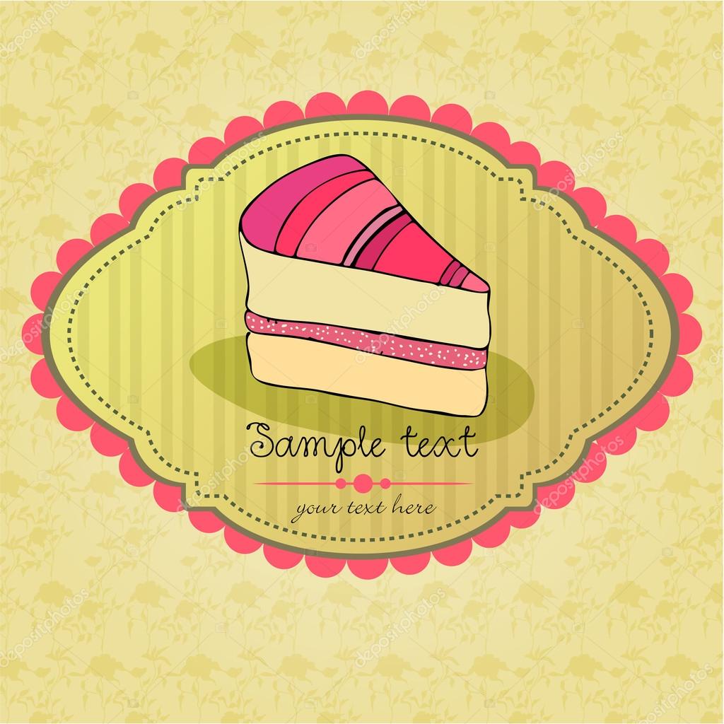 Cute retro cake card Stock Vector by ©re_bekka 61038479