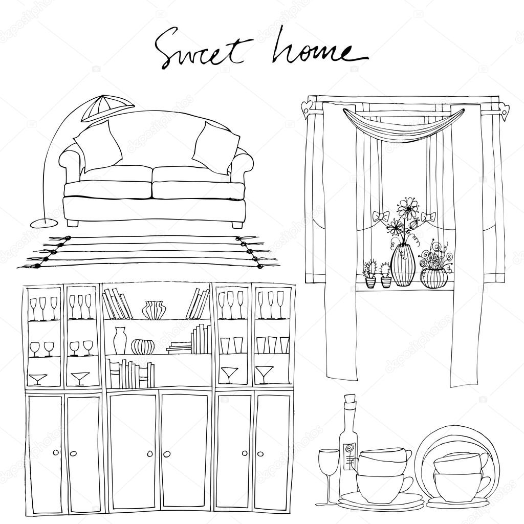 Set of interior elements Stock Vector Image by ©re_bekka #61038587